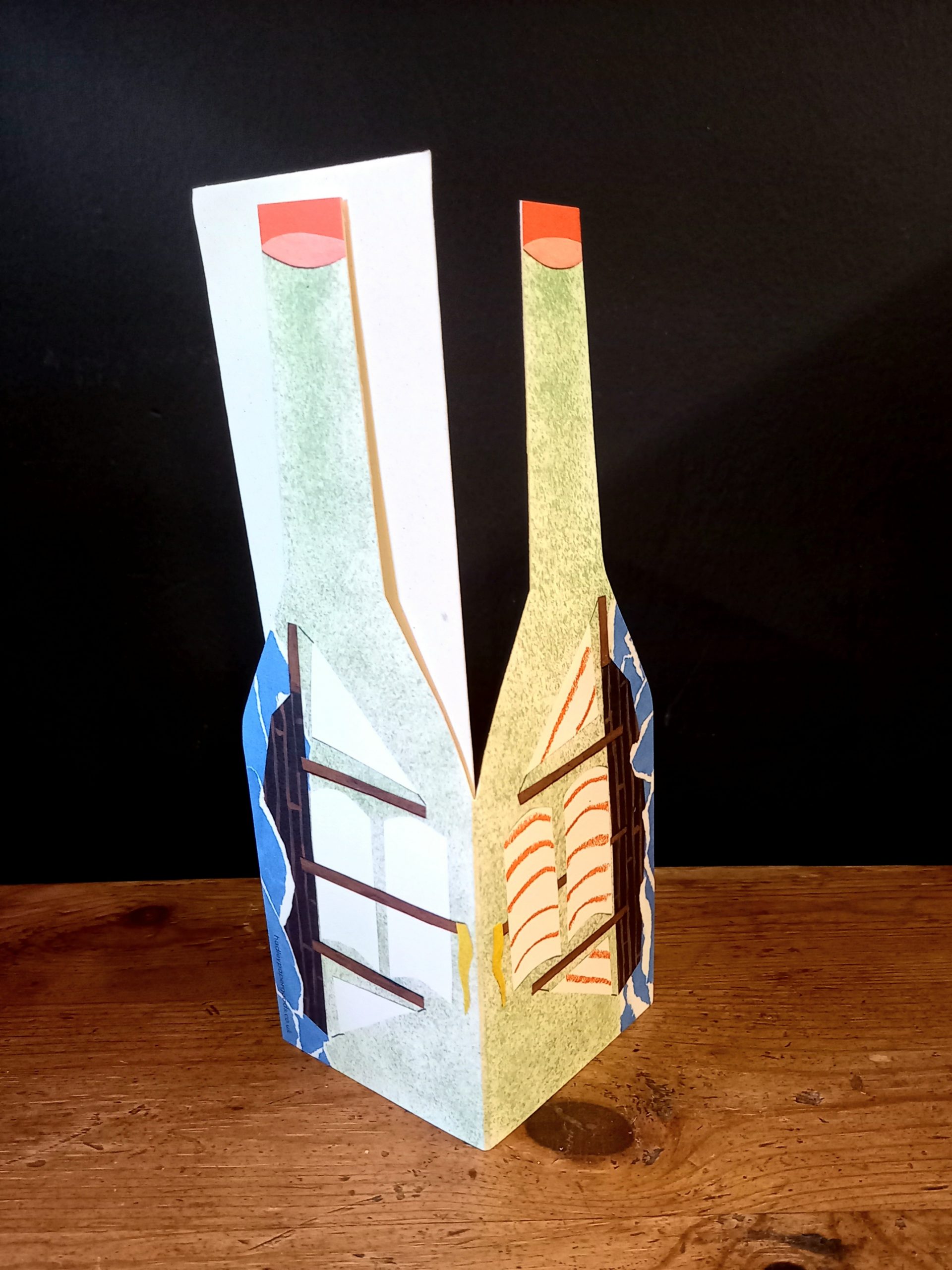 Hadley bottle card - small and green